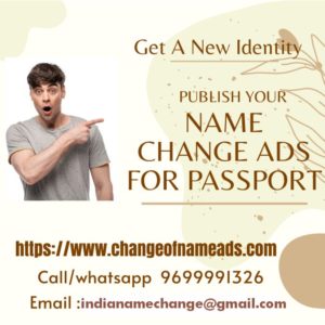 850/- KOLKATA NAME CHANGE ADS FOR PASSPORT